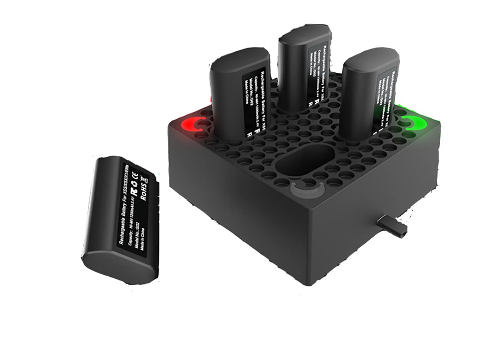 ZOAONWKS 4Pack Rechargeable Controller Battery Pack for Xbox One/Xbox Series X|S 1200mAh Xbox One Controller Battery Packs with Charging Station for Xbox One/One S/One X/One Elite Controller