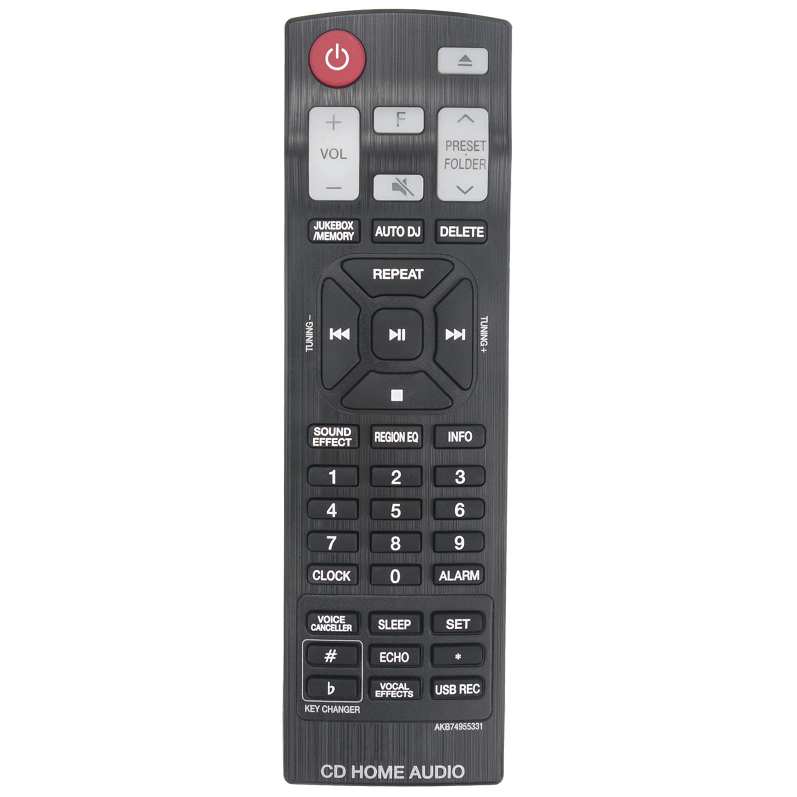 PERFASCIN AKB74955331 Replacement Remote Control Compatible with LG Mini Hi-Fi System CMS4550W CM4560 CJS45W CJ65 CJS65F CJ45 CJS45F FH6 CJ98 NJ98F CK43 CKD43F CK56 CKS57F CMS4550F
