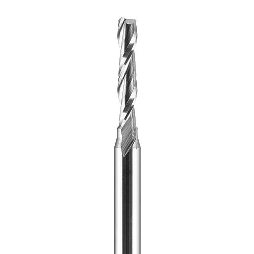 SpeTool Carbide CNC Router Bits 3/16 inch Cutting Diameter Up Cut Router Bit with 1/4 inch Shank Suitable for CNC Engrave Carving