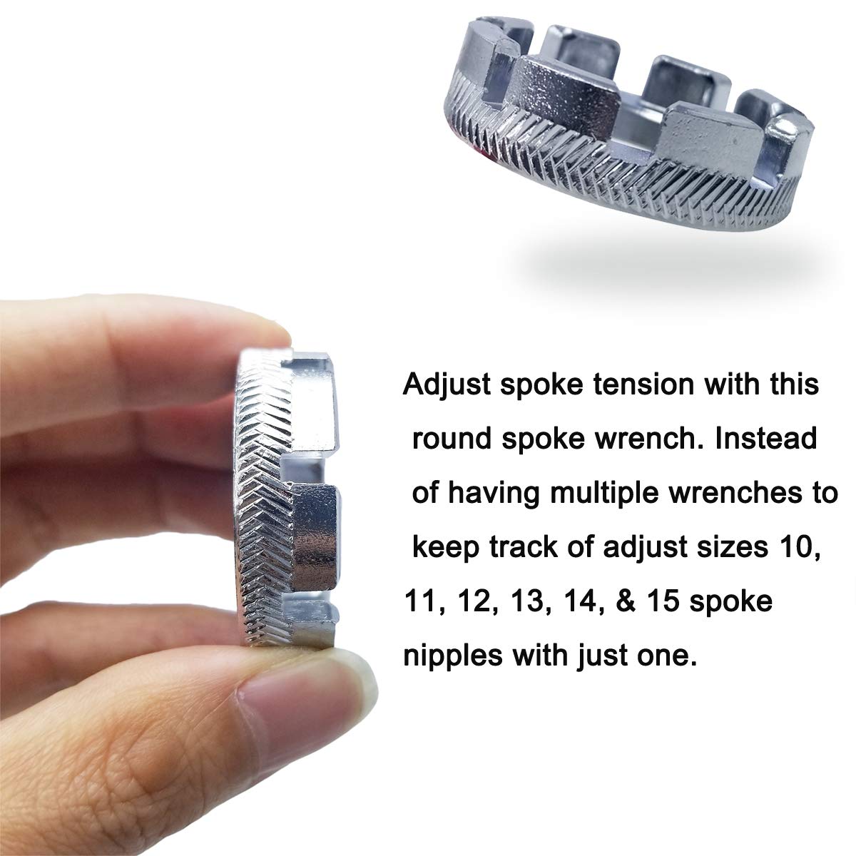 SINYUM 4 Pack Bike Spoke Tool Bicycle Spoke Wrench Cycling Pocket Tools 6 in one Bike Rim Correct Kit