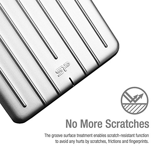 Silicon Power 2TB Ultra Slim Armor A75 Shockproof/Anti-Scratch USB 3.0 (USB 3.1 Gen 1) 2.5" Portable External Hard Drive for for PC, Mac, Xbox, PS4 and PS5 -Aluminum