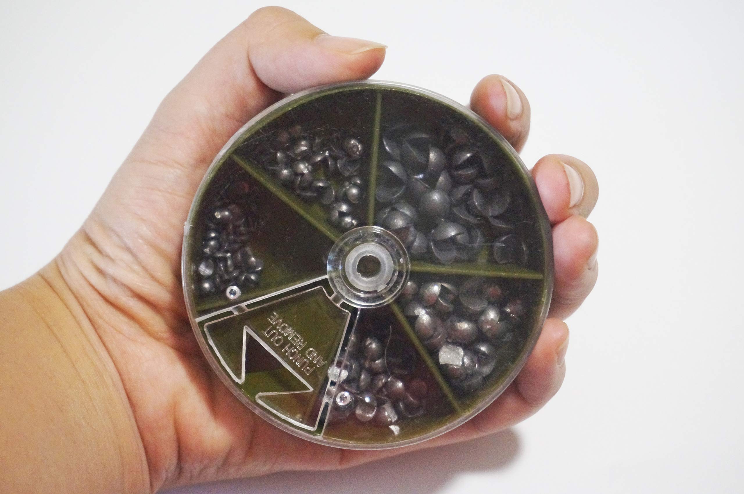 ZONGR 100pcs Silver White Fishing Sinker Weights Round Split Shot Weight Sinkers Tackle Round bite A