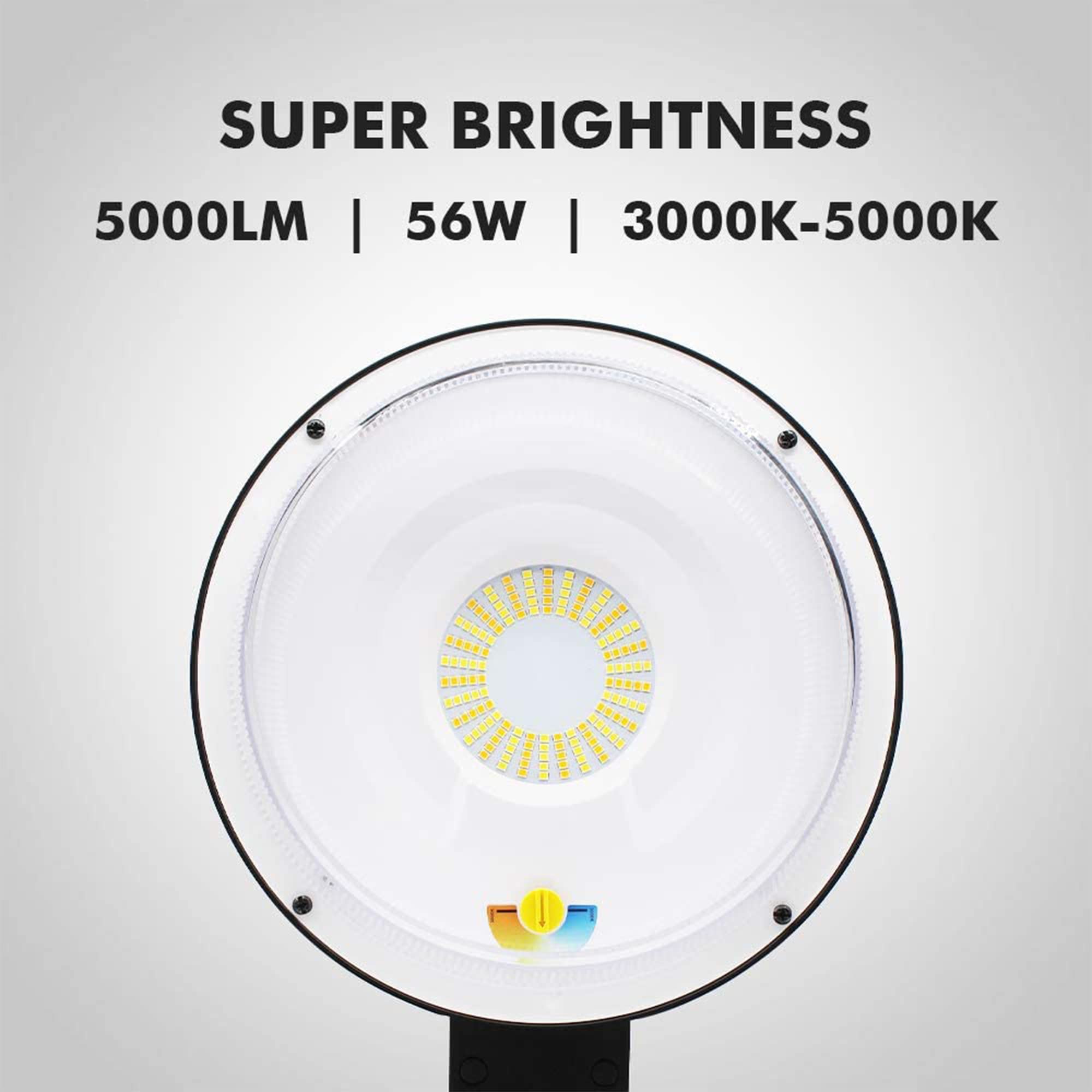 Stanley 500 Watt Equivalent 5000 Lumen Integrated LED Area Light with Dusk-to-Dawn Feature and Adjustable Temperature for Outdoor Spaces