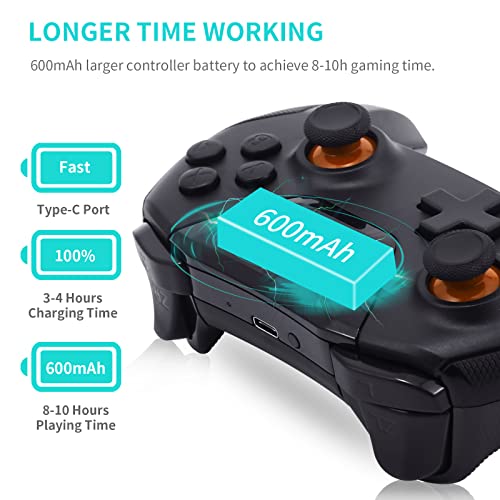 Wireless Switch Controller for N-Switch/PC DOBE Switch Pro Controller Wireless with Wake-Up, Ergonomic Non-Slip, Dual Vibration, Turbo, Motion, Screenshot