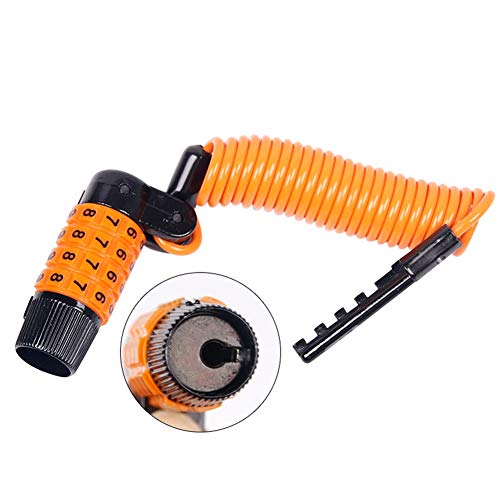 ZHYING Retractable Steel Cable Bicycle Lock,Password Lock,120cm Anti Theft Bike Steel Chain,Resettable for Scooter,Motorcycles,Helmet