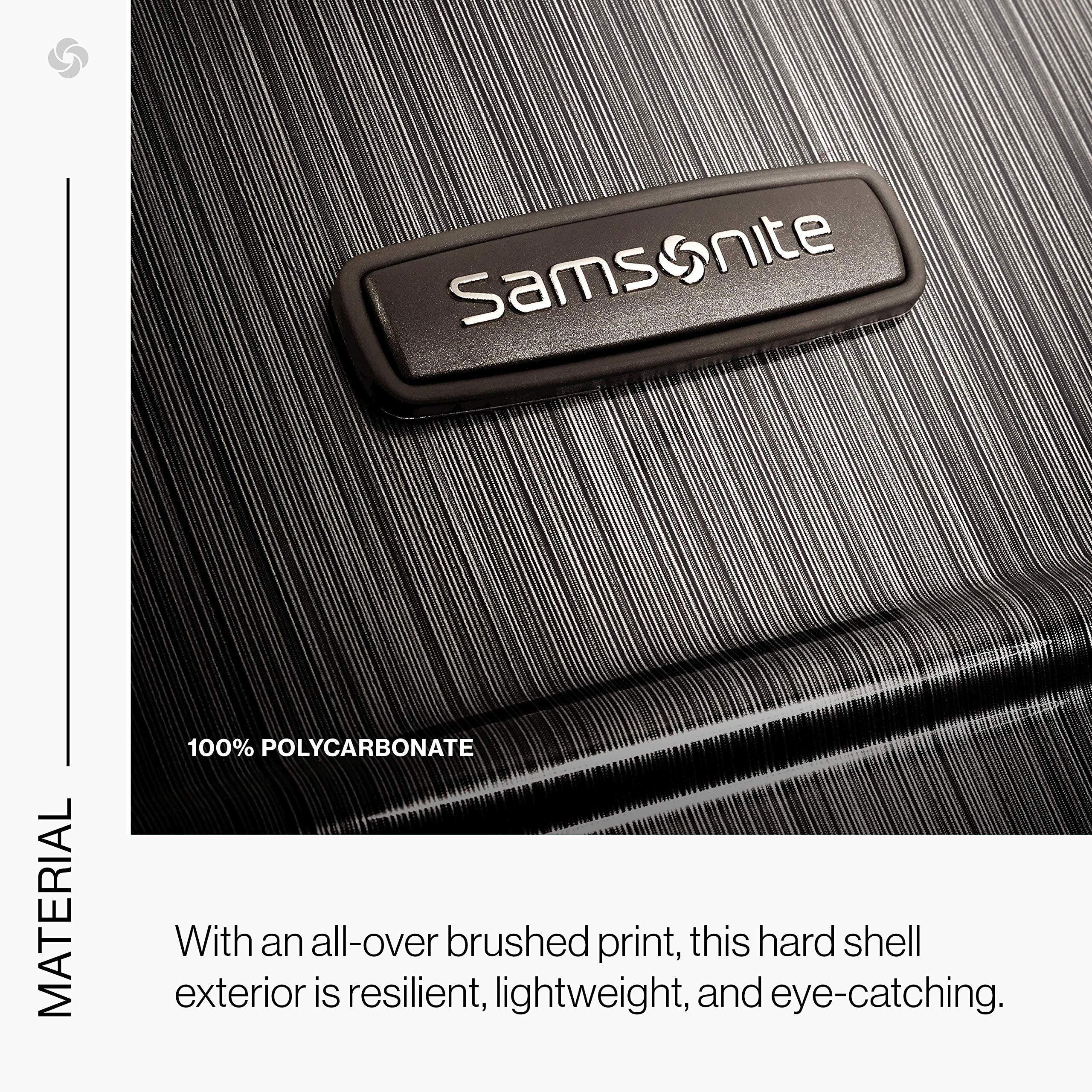 Samsonite Winfield 2 Hardside Expandable Luggage with Spinner Wheels, Checked-Medium 24-Inch, Charcoal