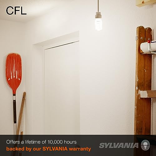 SYLVANIA CFL T2 Twist Light Bulb, 60W Equivalent, Efficient 13W, 850 Lumens, Medium Base, 2700K, Soft White - 8 Pack (26363)