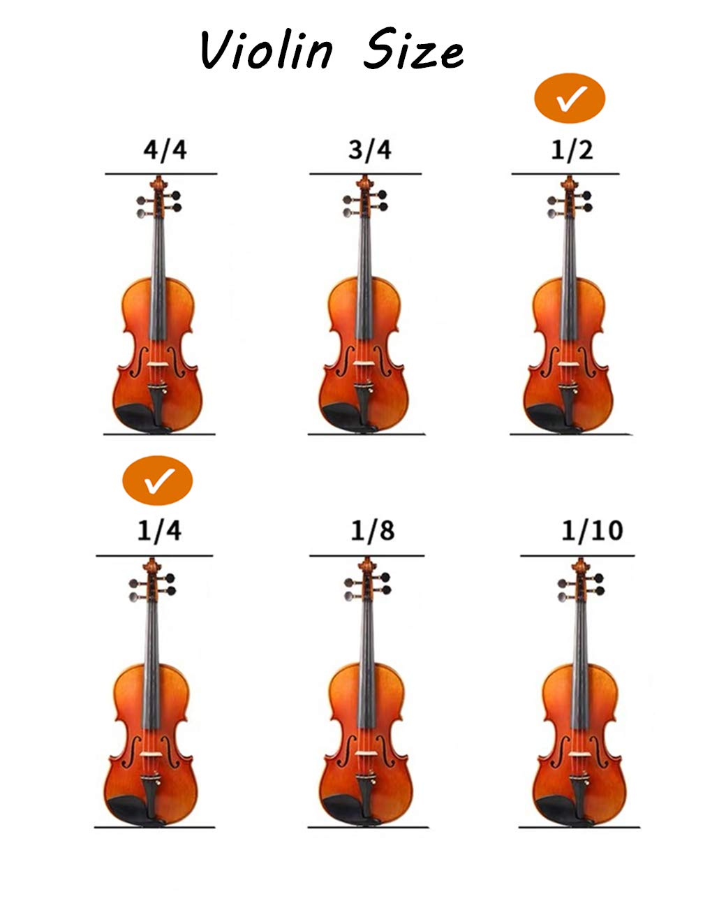 Violin Shoulder Rest for 1/4 and 1/2 Size, Collapsible and Height Adjustable Feet, Comfortable Foam Pad, Including Practice Mute and Violin Rosin