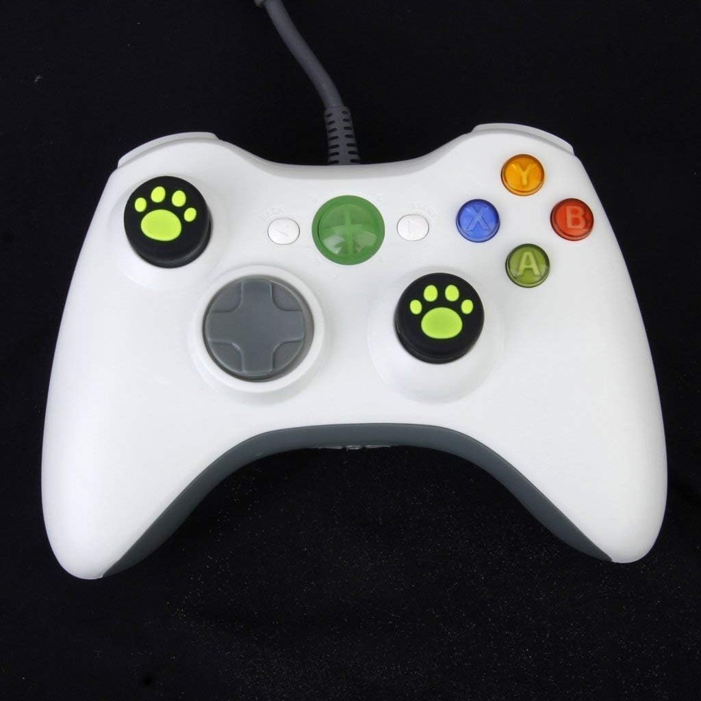 Silicone Thumb Stick Grips Cap Cover Joystick Thumbsticks Caps for PS4 Xbox ONE Xbox 360 PS3 PS2 Cat Dog Paw (C)