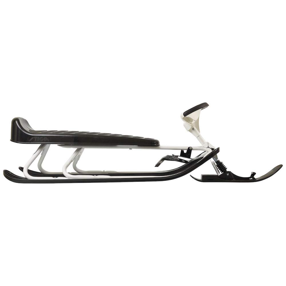 Stiga adult sled snowracer racing sled king size GT steering sled black/white