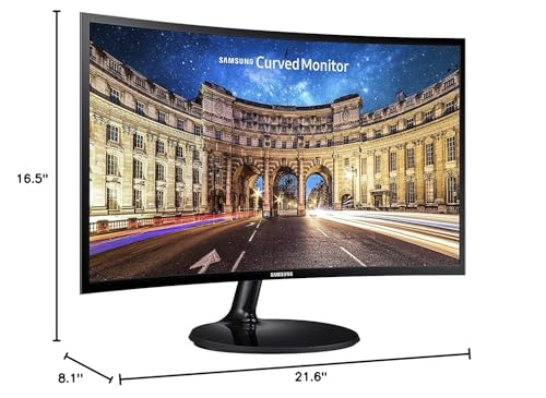 SAMSUNG LC24F392FHNXZA 24-inch Curved LED Gaming Monitor (Super Slim Design), 60Hz Refresh Rate w/AMD FreeSync Game Mode (Renewed)