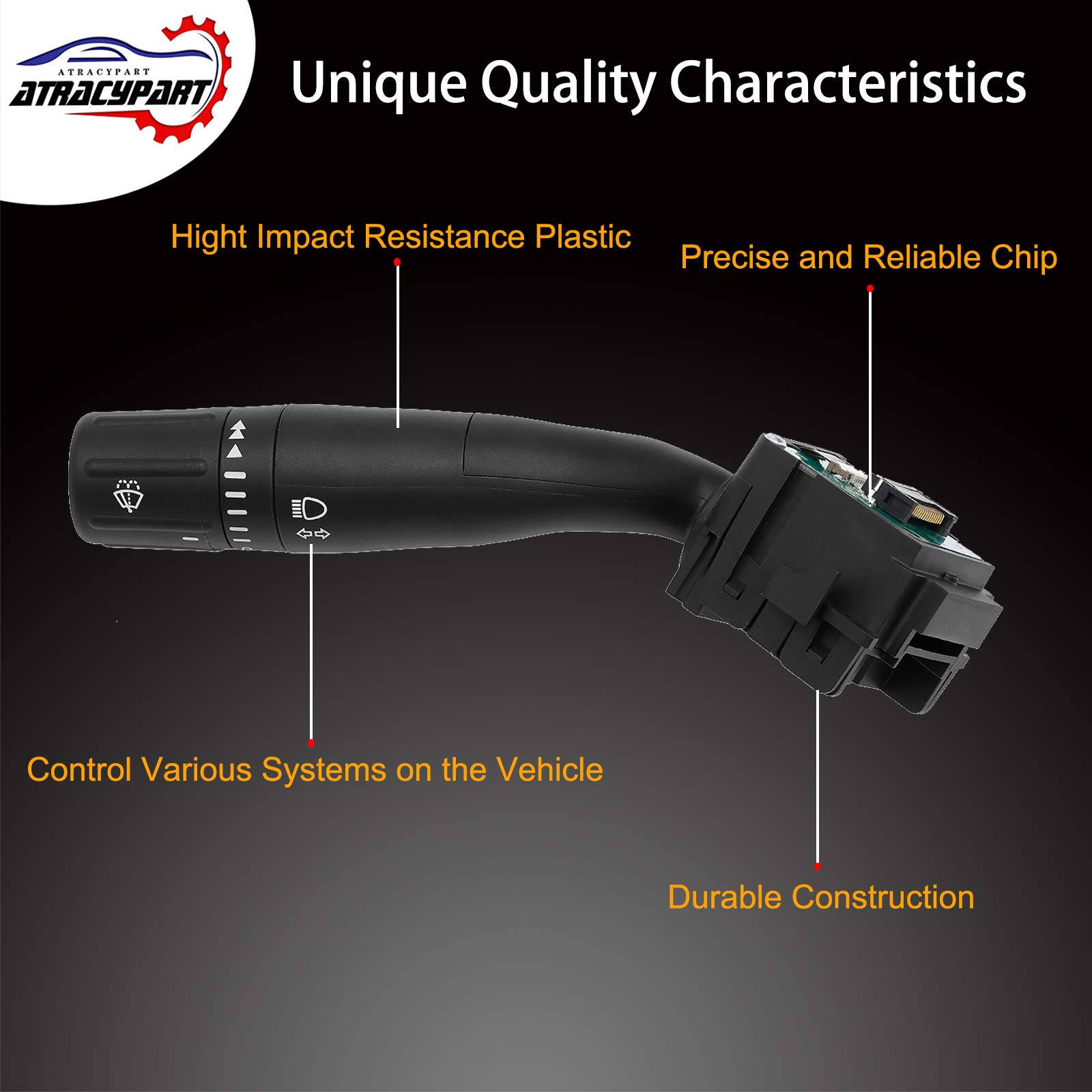 Windshield Wiper Switch Multi-Function Turn Signal Switch | Replacement for 2011-2013 Ford F-150 F-250 F-350 F-450 F-550 Super Duty | Replaces# SW-6874, BC3Z-13K359-BA