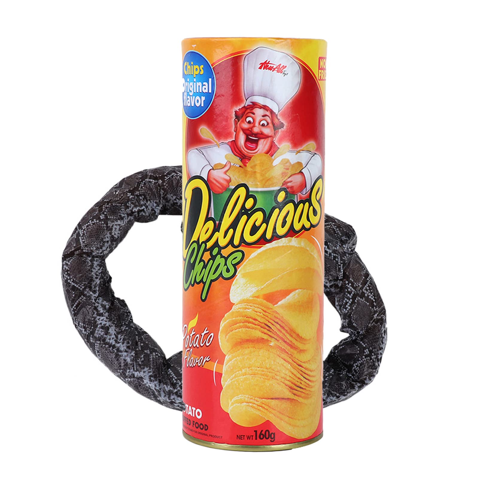 PUNELE Prank Chips Snake in 21 × 8 × 8 Deceptive Toys Funny Fries Spring Snake Toy Prank Props Party Decoration