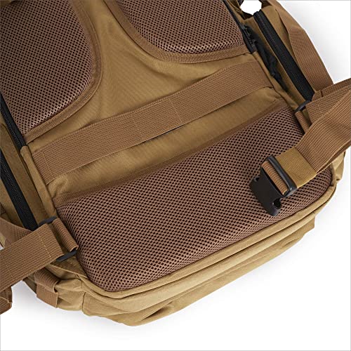 Sager Creek Dad Diaper Bag Backpack with Changing Pad. Waterproof Military Diaper Backpack for Men w/Insulated Compartment (Brown)