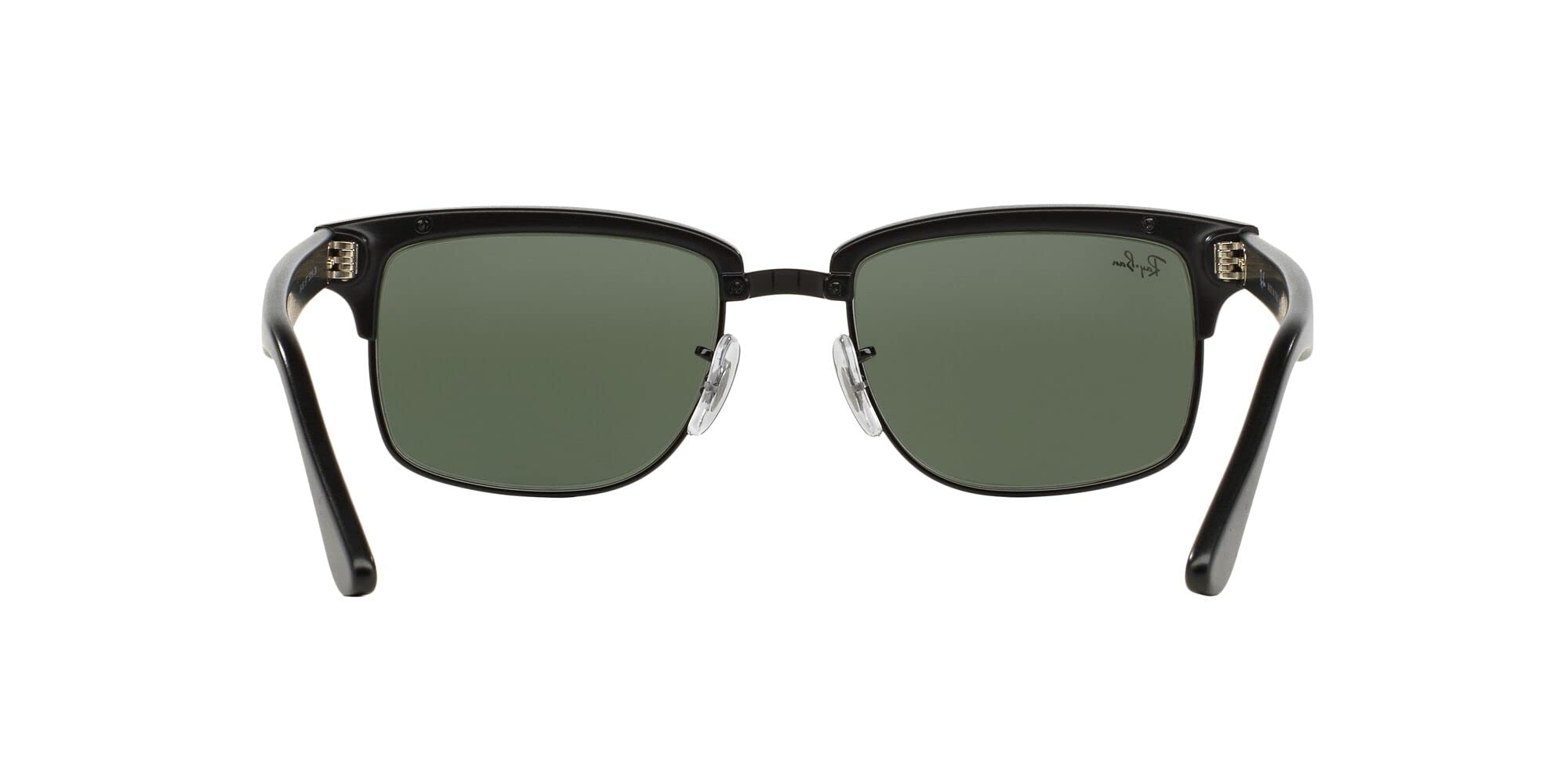 Ray-Ban RB4190 Clubmaster Square Sunglasses, Demigloss Black/Black/CRYstal Green, 50 mm