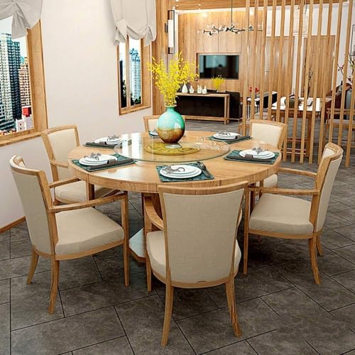 VERDDE Tempered Glass Lazy Susan 20in 30in 40in For Dining Table Swivel Turntable Serving Plate Round Transparent Rotating Tray 50cm~100cm - Heavy Duty (Size : 50cm/20in)