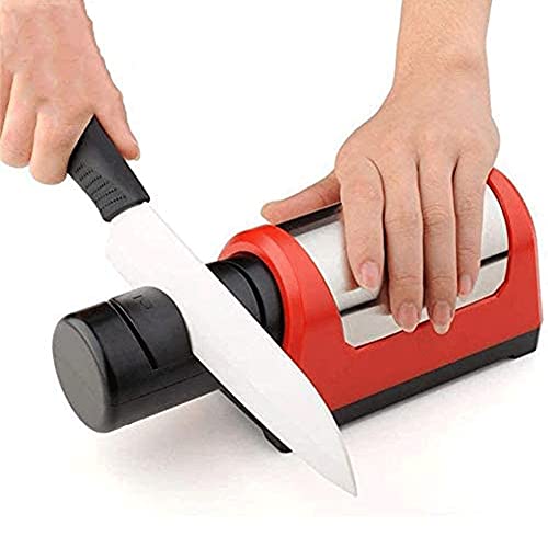 ZOUJIANGTAO Electric Sharpening Knives Uses Diamond Abrasives for Sharp Durable Edges, 3-Stage Electric Fast Knife Sharpener