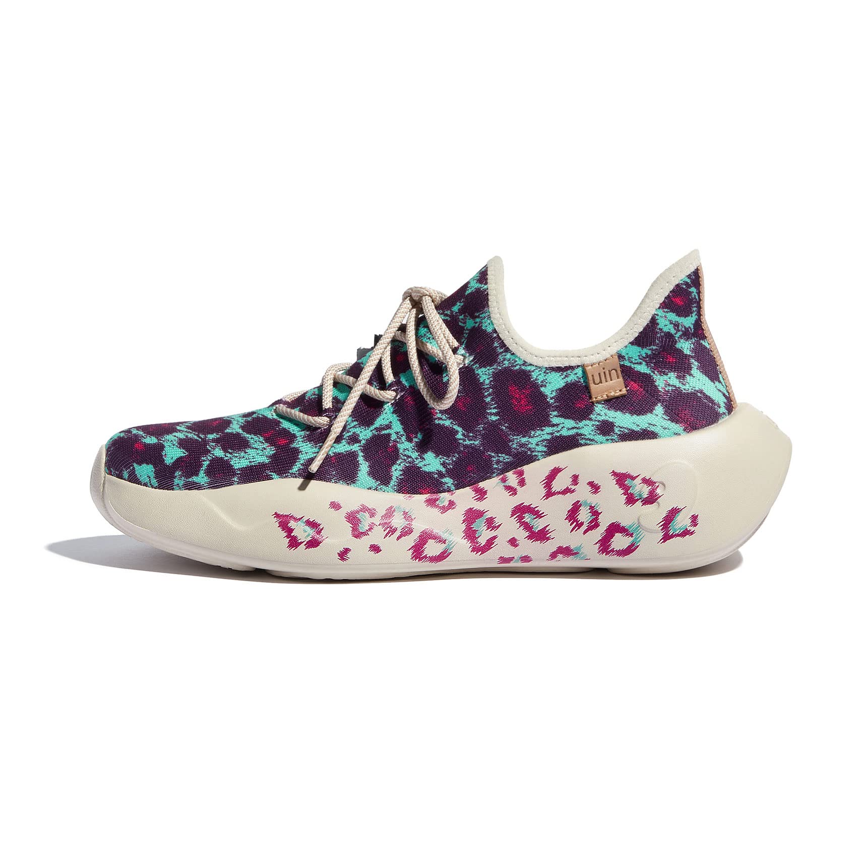 UIN Women's Fashion Sneakers Lightweight Walking Casual Comfortable Art Painted Athletic Travel Shoes San Sebastian Ⅱ Blue Purple Leopard (8)