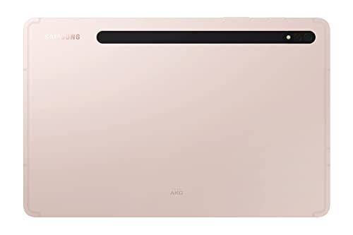 SAMSUNG Samsung Galaxy Tab S8 Android Tablet, 11' LCD Screen, 128GB Storage, Qualcomm Snapdragon, S Pen Included, All-Day Battery Ultra Wide Camera, DeX Productivity, Pink Gold (Renewed)