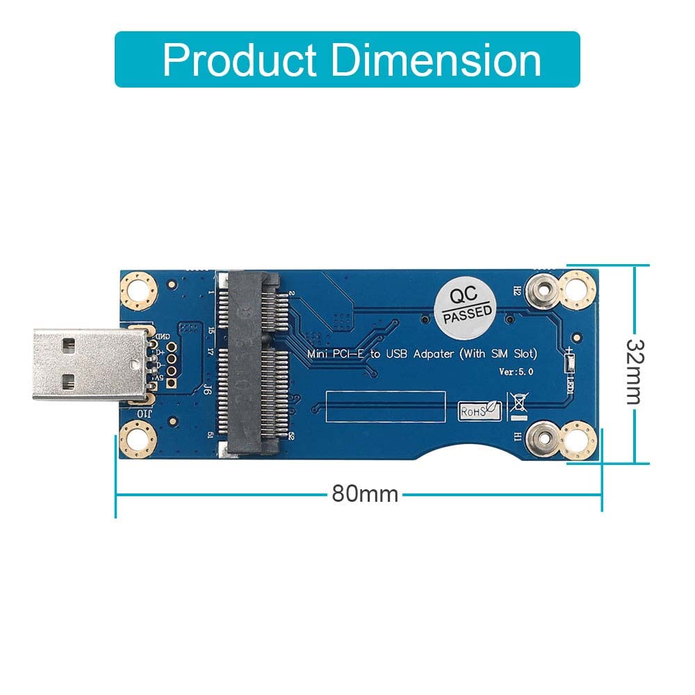 Sim Card Modem USB to Mini pci Mini pcie USB Adapter Pci-e Sim Card Mini PCI-E sim Card to USB Adapter with SIM Card Slot for WWAN/LTE