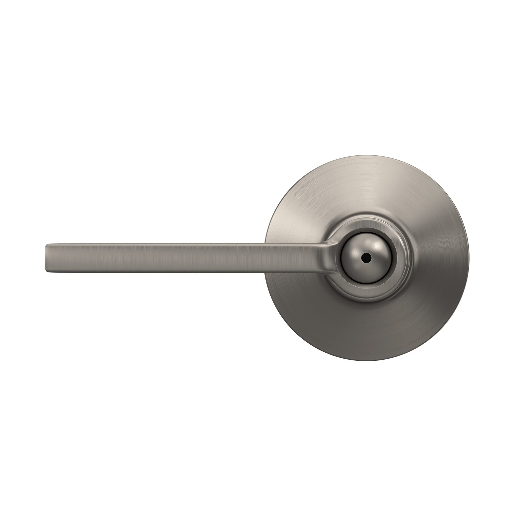 Schlage F40 V LAT 619 Latitude Door Lever, Bed & Bath Privacy Lock, Satin Nickel