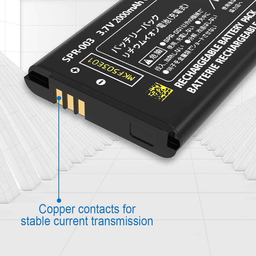 Taeozi 2000mah Replacement Battery SPR-003 Compatible with Nintendo 3DS XL and New 3DS XL