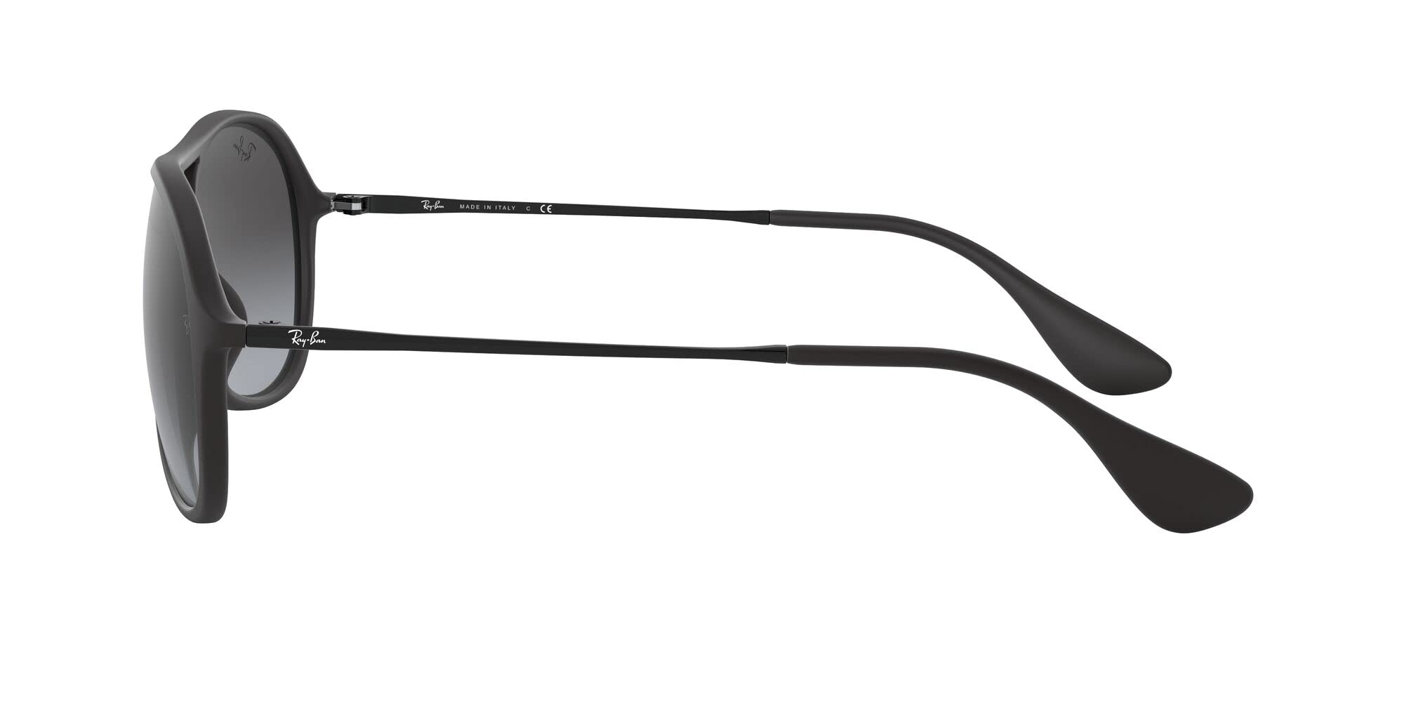 Ray-Ban Men's RB4201 Alex Square Sunglasses, Rubber Havana/Brown Gradient Dark Brown, 59 mm