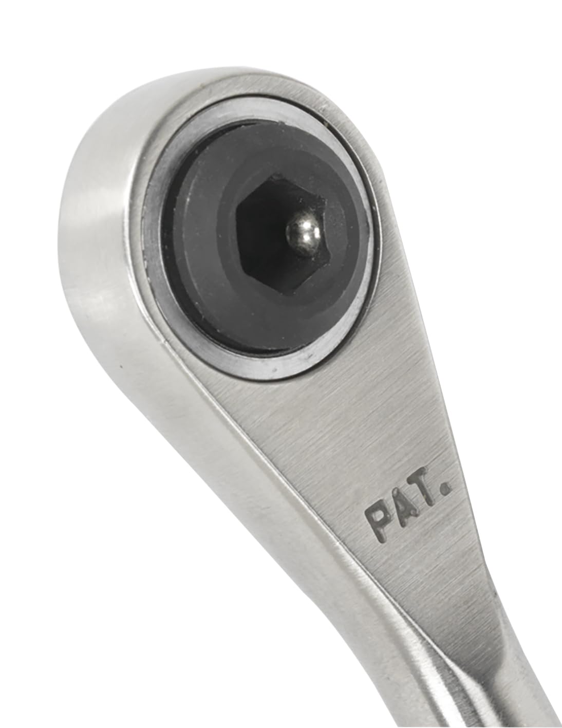 Sealey AK6962 Bit Driver Micro Stainless Steel Ratchet, 1/4 Hex, 85mm x 123mm x 42mm, Silver