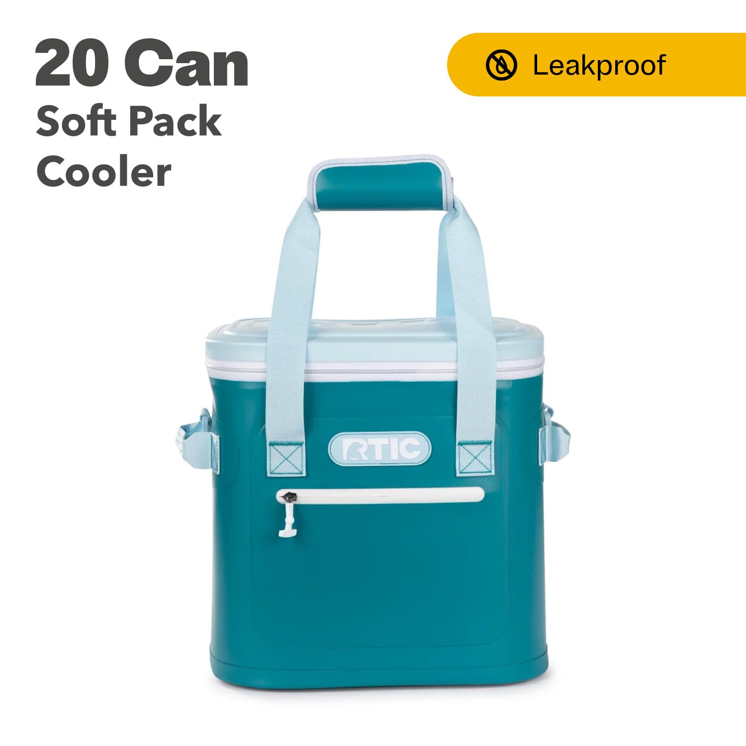 RTIC Soft Cooler 30 Can, Insulated Bag Portable Ice Chest Box for Lunch, Beach, Drink, Beverage, Travel, Camping, Picnic, Car, Trips, Floating Cooler Leak-Proof with Zipper, Deep Harbor