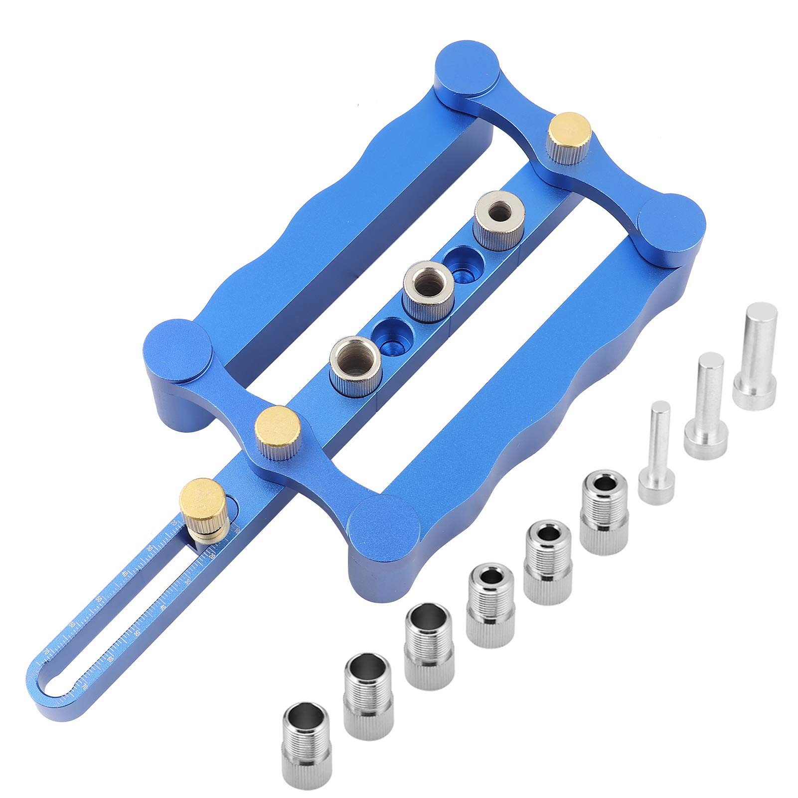 Self Centering Doweling Jig Kit Wood Drill Holes Hand Tools Drilling Guide Puncher Set for Metric Dowels 6/8/10mm, Jigs