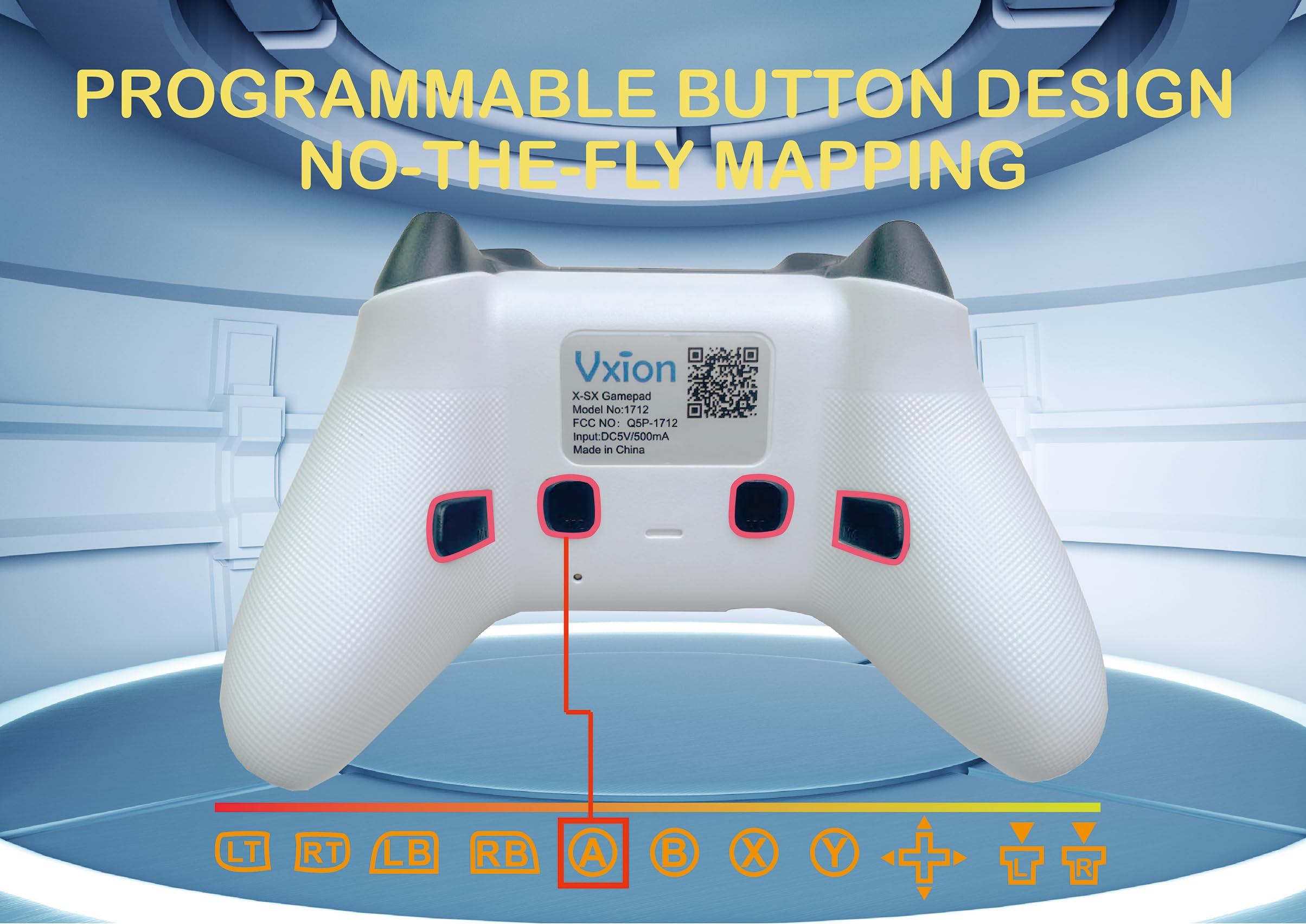 VISIONHMD Elite Wireless Controller for Xbox Series X|S, With 4 Remappable Buttons, 4 Motor Vibration and 3.5mm Stereo Headset Jack, Compatible with Xbox One and PC/Laptop Windows10-White