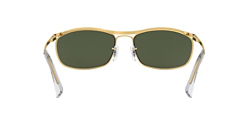 Ray-Ban RB3119 Olympian Rectangular Sunglasses, Gold/G-15 Green, 62 mm