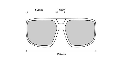 Spy Optic Touring Wrap Sunglasses, Soft Matte Black/Happy Gray/Green Polar, 64 mm