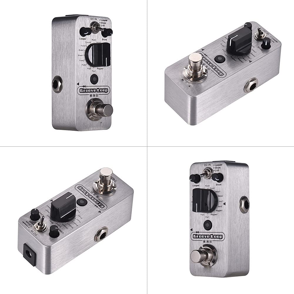 ZYZMH Loop Guitar Pedal Drum Machine & Looper Guitar Effect Pedal Pedal 3 Modes Max. 20min Recording Time Tap Tempo
