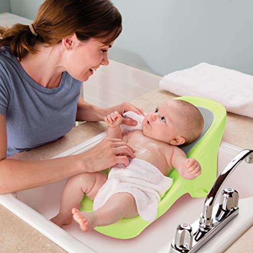 Summer Infant Comfort Height Bath Tub Elevated and Spacious Baby Bathtub with Newborn Bath Support Extended Use Features Include Stand-Alone Kneeler and Stepstool