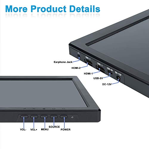 SunFounder RPi Display-Portable 2 HDMI Gaming Monitor-13.3 Inch, 1920x1080-For PS4, RPi, WiiU, Xbox 360, Windows 7/8/10