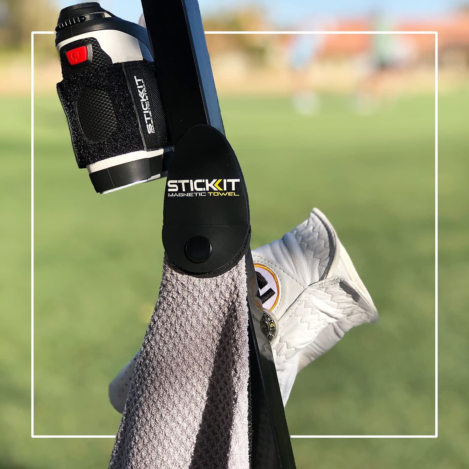 STICKIT Magnetic Golf Clips [2-Pack] Instantly Makes Your Golf Glove, Head Covers, Other Golf Gear & Accessories Magnetic for Convenient Positioning and Quick ’N Easy Use