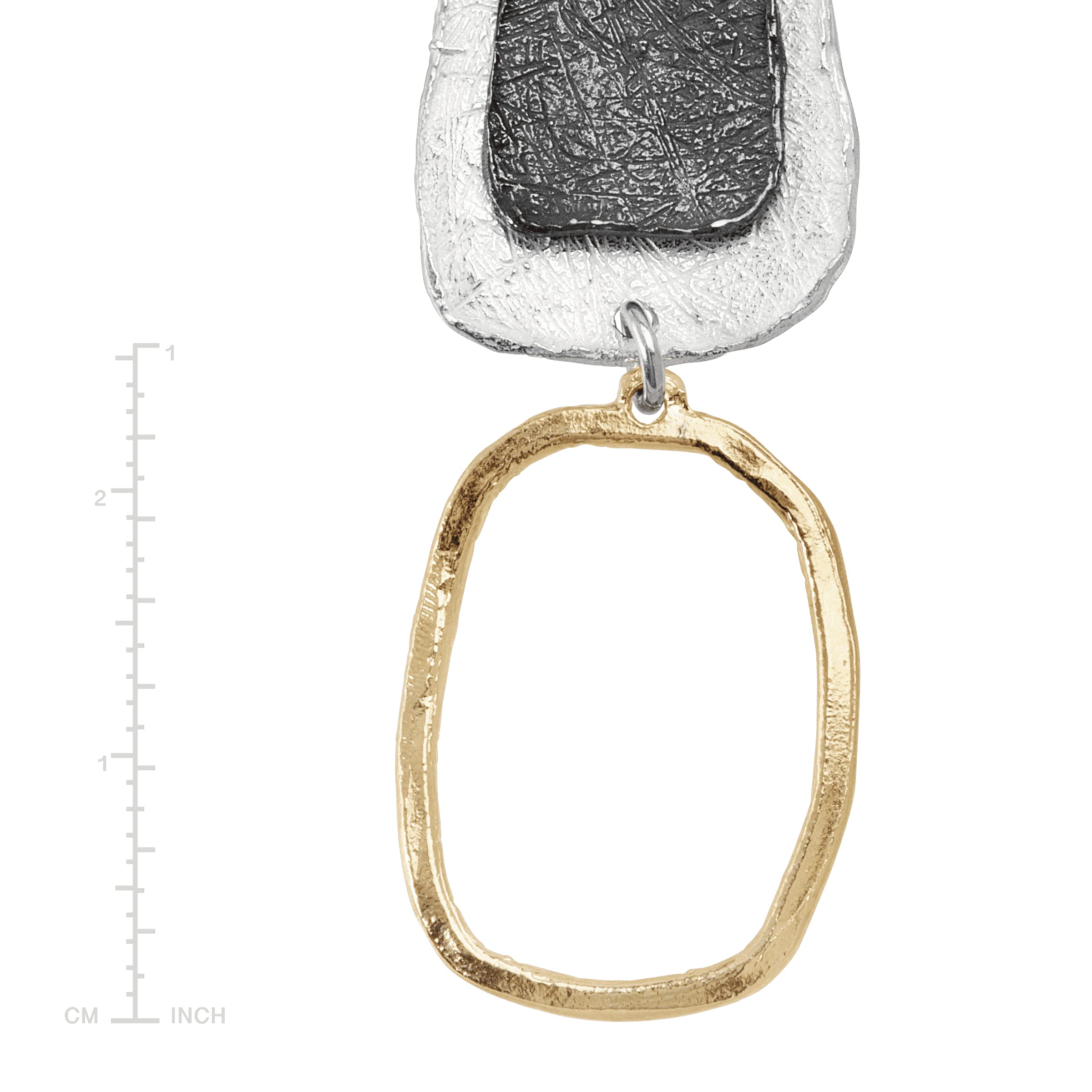 Silpada 'Organza' Three-Tone Drop Earrings in 14K Gold & Black Rhodium-Plated Sterling Silver