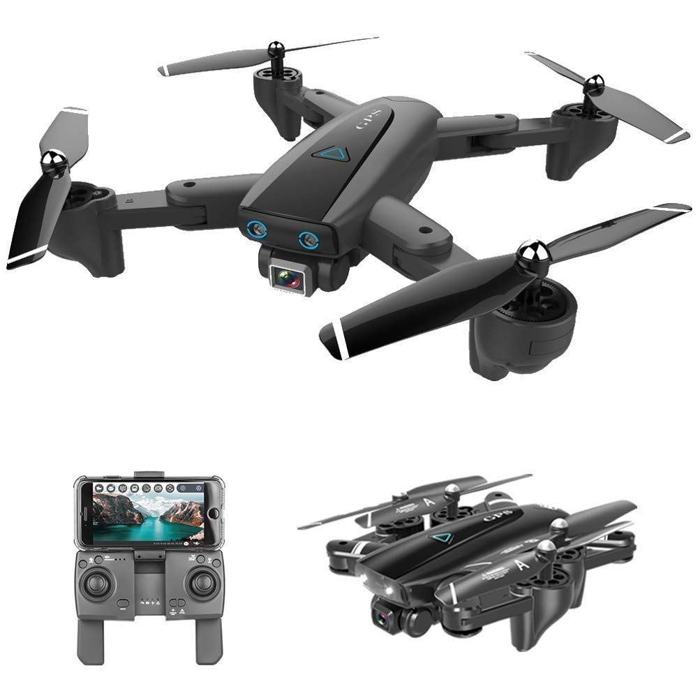 S167 Foldable GPS FPV Drone with 4K Camera Live Video for Beginners, RC Quadcopter with GPS Return Home, Follow Me, Gesture Control, Circle Fly, Drone
