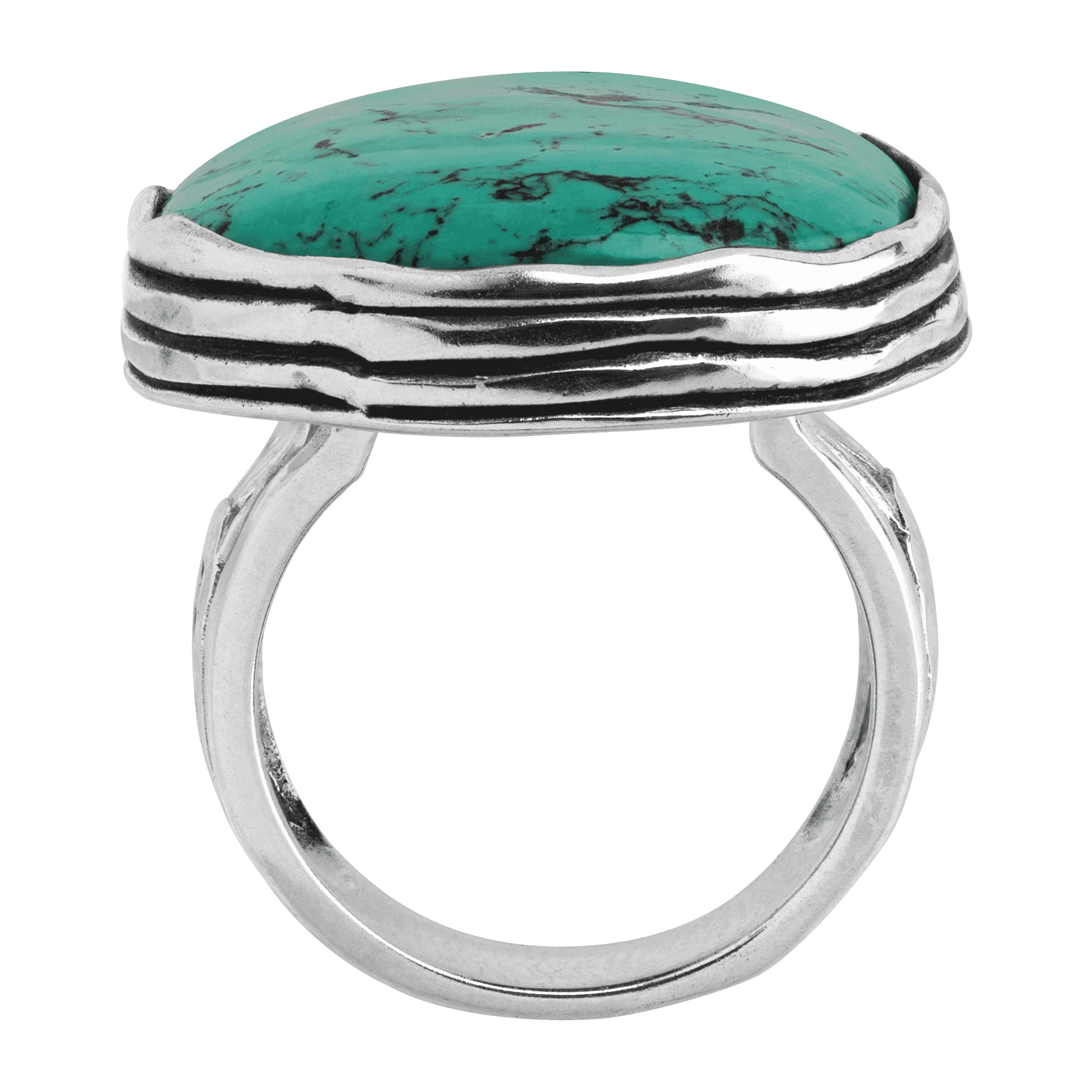 Silpada 'Tumbled Turquoise' Natural Turquoise Ring in Sterling Silver, Size 10