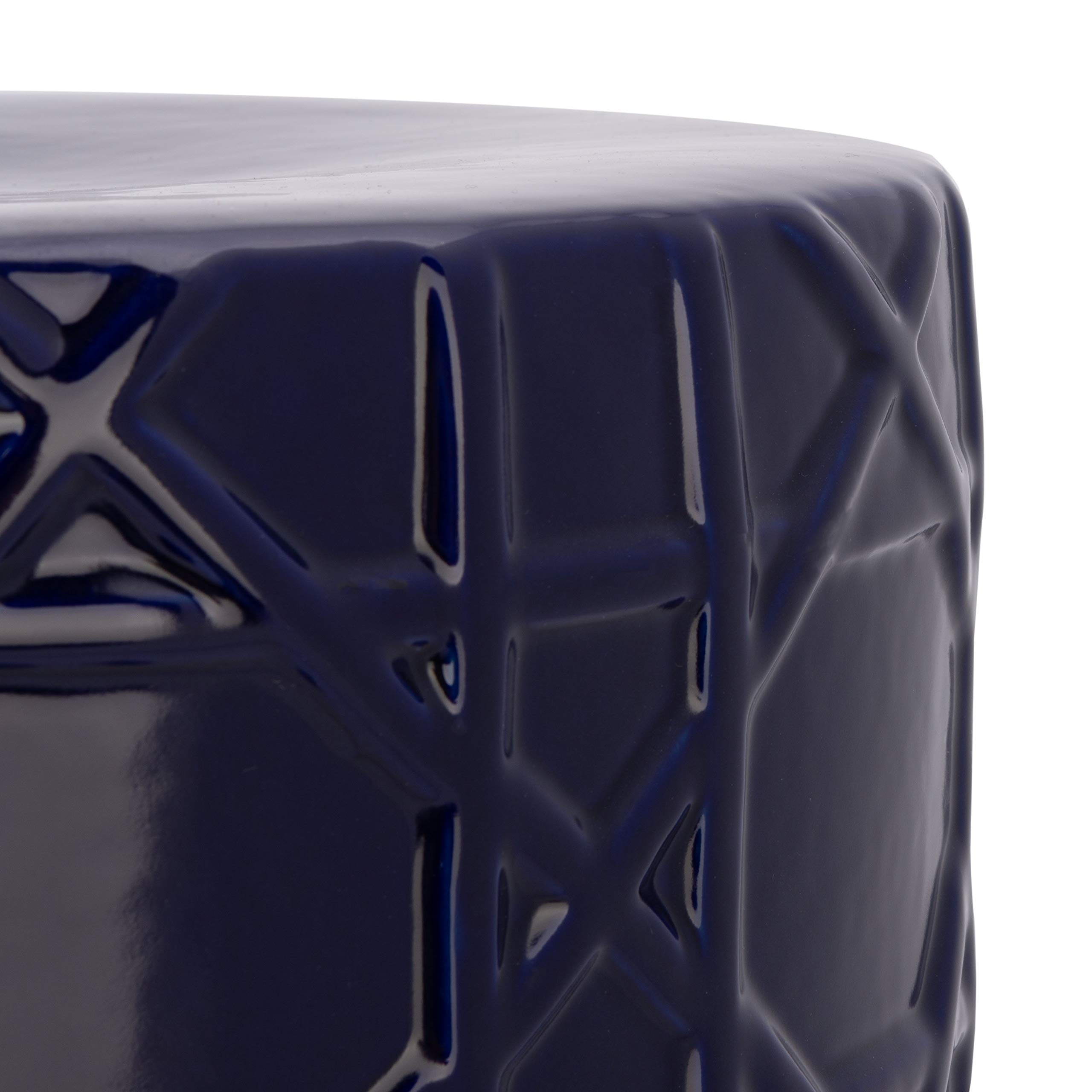 Safavieh Home Collection Puma Navy Blue Ceramic Decorative Garden Stool ACS5203A