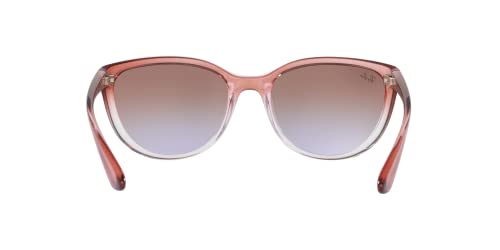 Ray-Ban Women's RB4167 Emma Cat-Eye Sunglasses, Light Brown TOP TRANSPAR, 59 mm