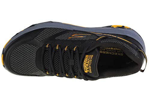 Skechers mens Go Run Trail Altitude - Marble Sneaker, Black/Yellow, 9.5 US