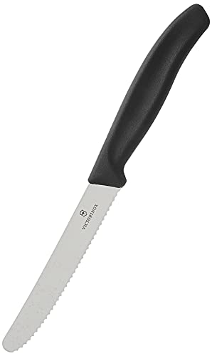 Victorinox Swiss Army Cutlery Swiss Classic Serrated Steak Knife Set, Round-tip, 4.5-Inch, 4-Piece