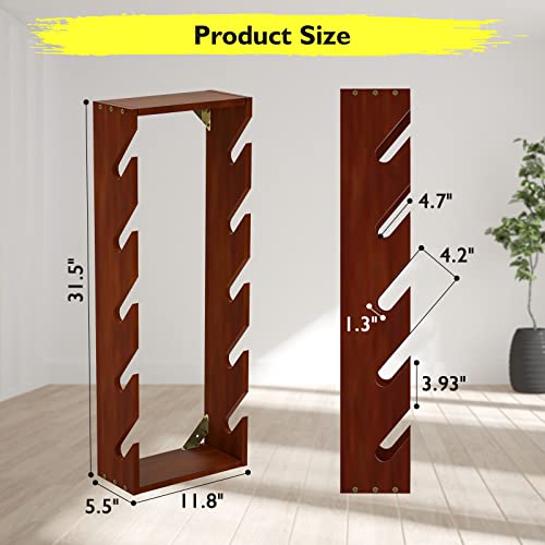 Sunix Skateboard Wall Mount Display Rack, Wooden Skateboard Wall Rack with Five-Layer for Deck, Longboard, Snowboard, Skateboard Accessories for Home or Garage | Space-Saving Storage