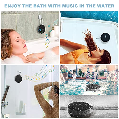 Upgraded Compact Portable Bluetooth 5.0 Wireless Bike 5W/8W Stereo Speaker, IP67 Waterproof Outdoor &10h Play Time, Advanced Class D Amplifier & Built-in Weighty Bass (8W Speaker)