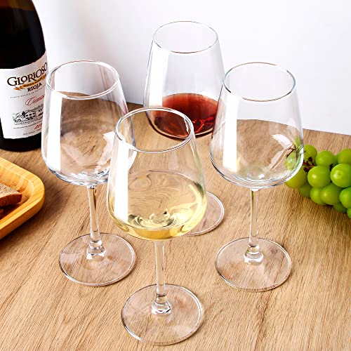 UMEIED Wine Glasses Set of 6, 12oz Classic Wine Glasses for Red White Wine, Dishwasher Safe, Clear
