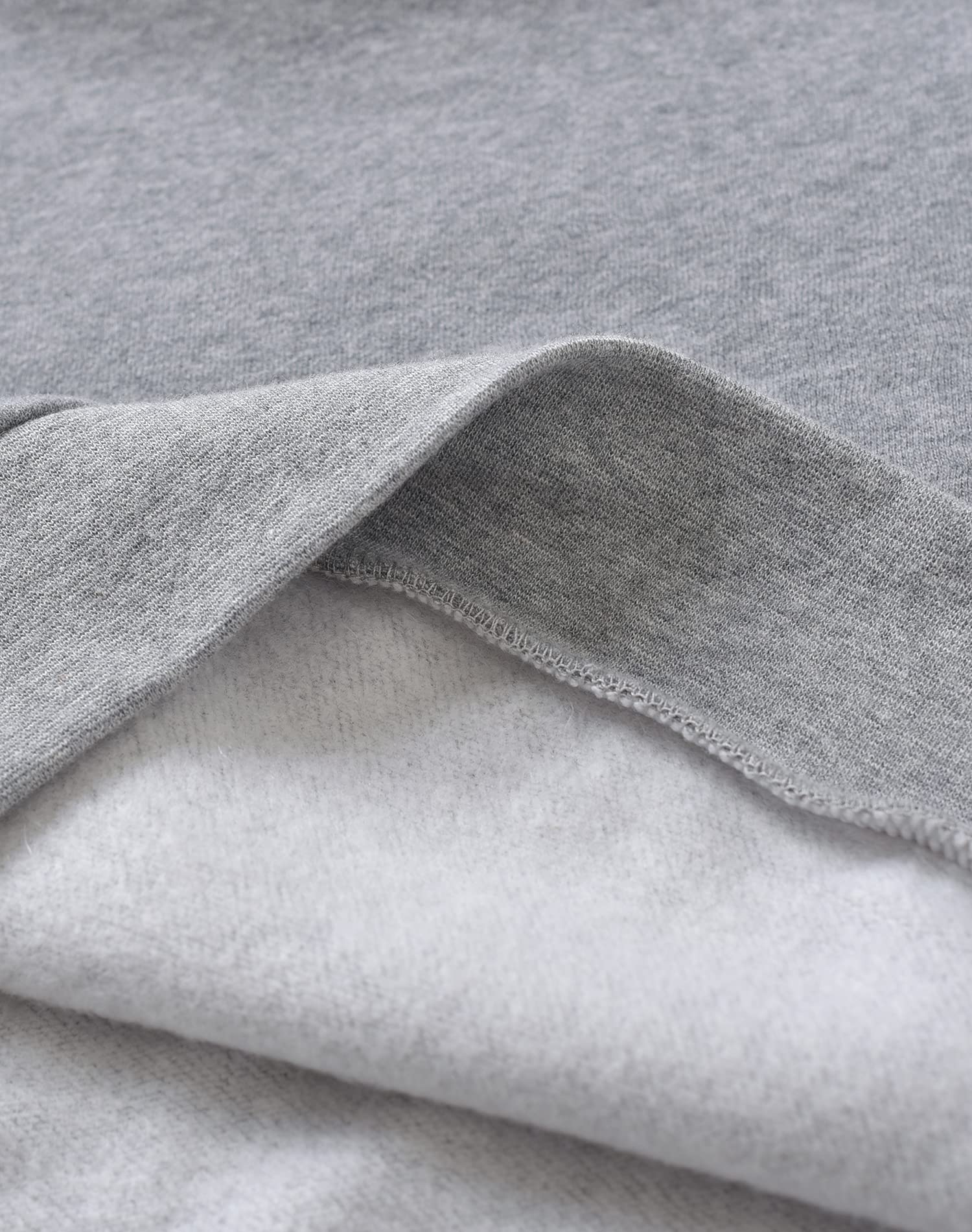 Weintee Women's Crewneck Fleece Sweatshirt L Granite Heather