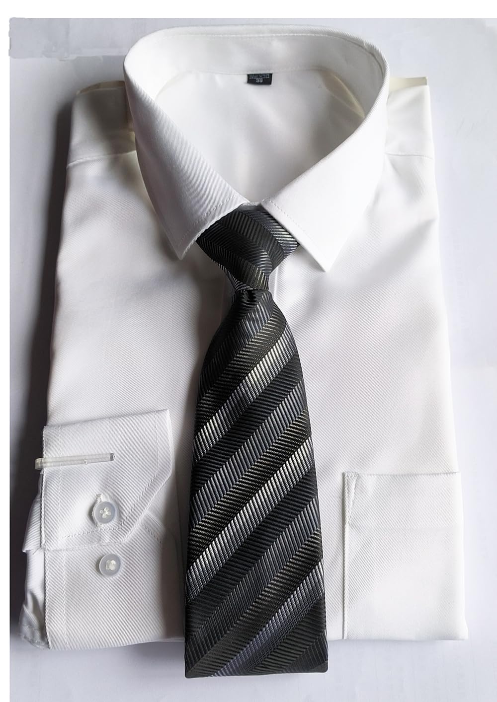 Simpowe Men's Clip On Tie 2.75 Inches (2.75", Grey)
