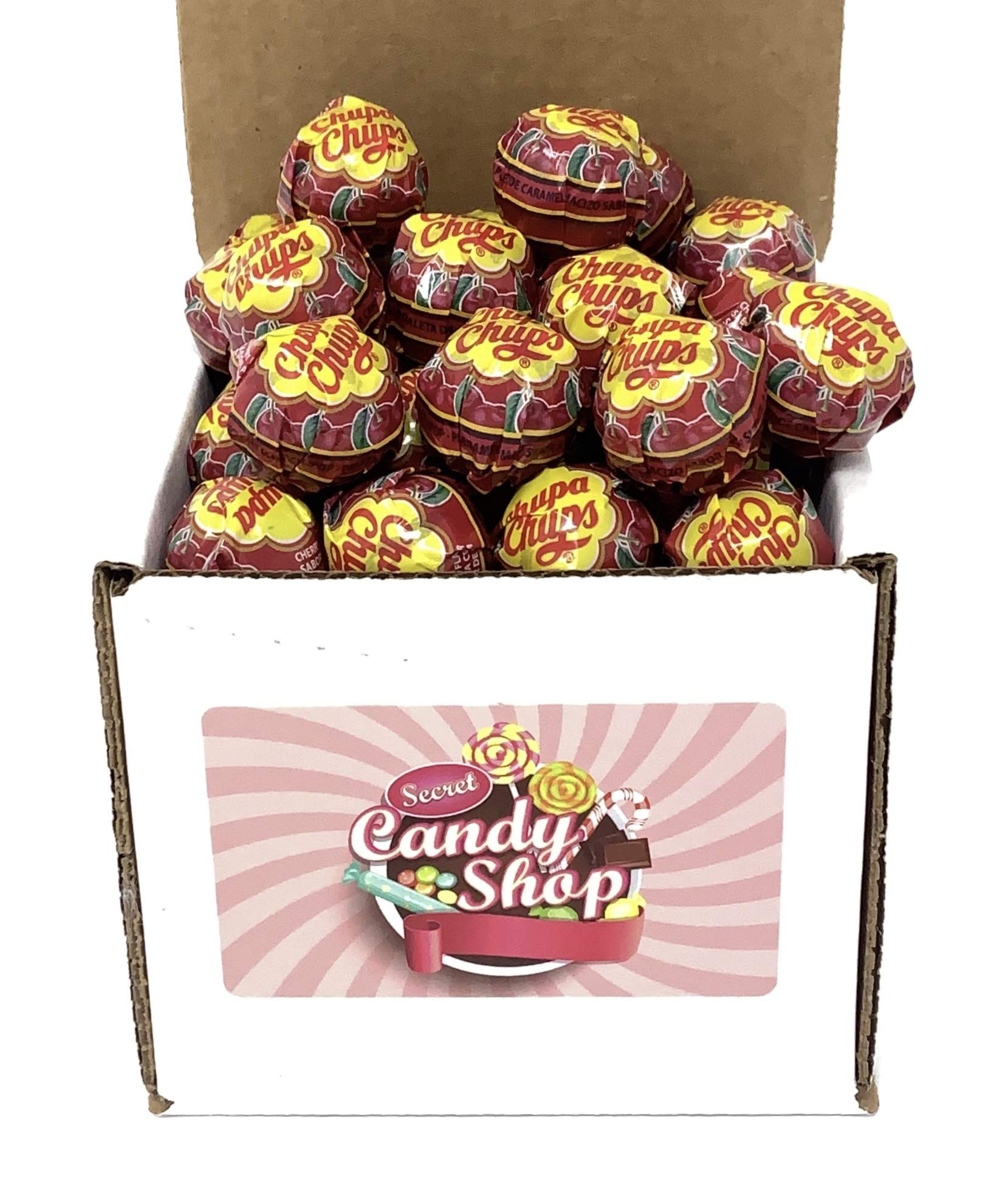 SECRET CANDY SHOP Chupa Chups Lollipops 40 Lollies in a Box (Cherry)